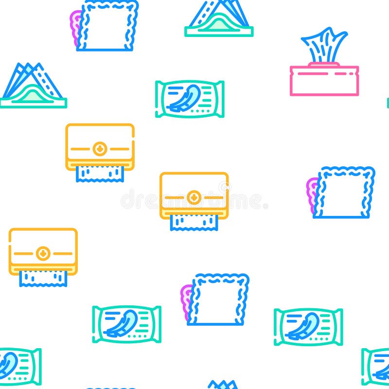 Tissue Paper and Napkin Package Icons Set Vector Stock Vector ...