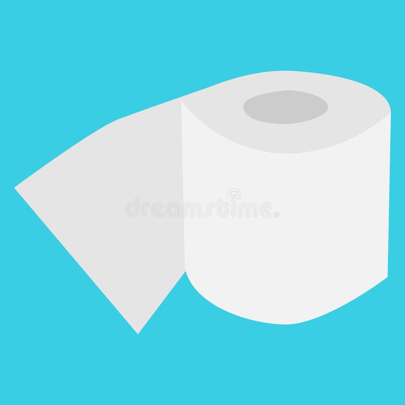 Tissue Paper, Tissue Roll Flat Icon Design Stock Vector - Illustration ...