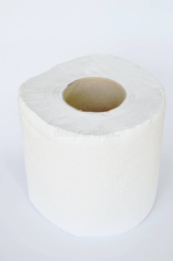 Tissue Paper Roll on White Backgropund Stock Image - Image of texture ...