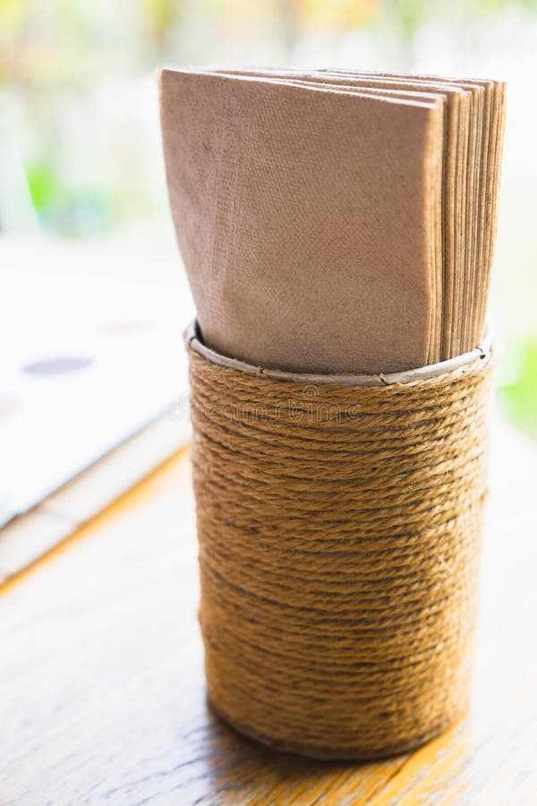 Tissue Paper in Vintage Can Stock Image - Image of meal, plate: 92180223