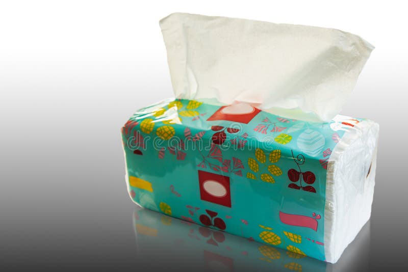 Tissue Paper Wrapped in Plastic, Empty Labels and No Text Stock Image ...