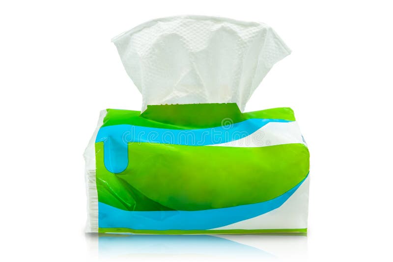 Tissue Paper Wrapped in Plastic, Empty Labels and No Text Stock Image ...