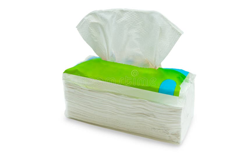 Tissue Paper Wrapped in Plastic Stock Image - Image of household ...