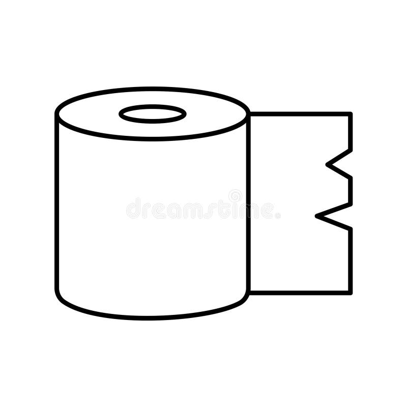 Tissue Roll Outline Vector Icon that Can Easily Edit or Modify. Stock ...