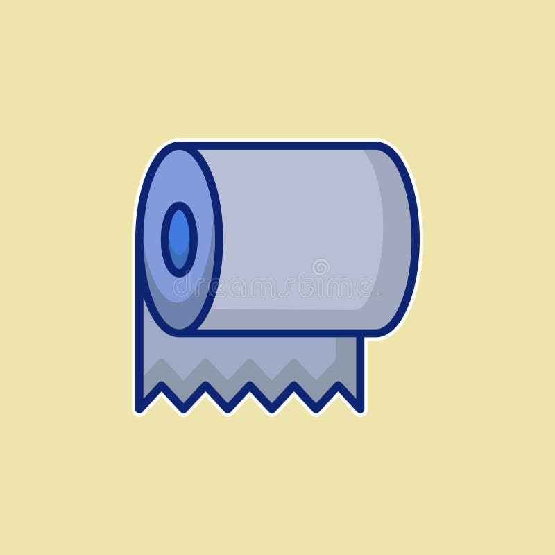 Tissue Roll, Toilet Paper Icon Vector Basic RGB Stock Vector - Illustration of bathroom, quality ...