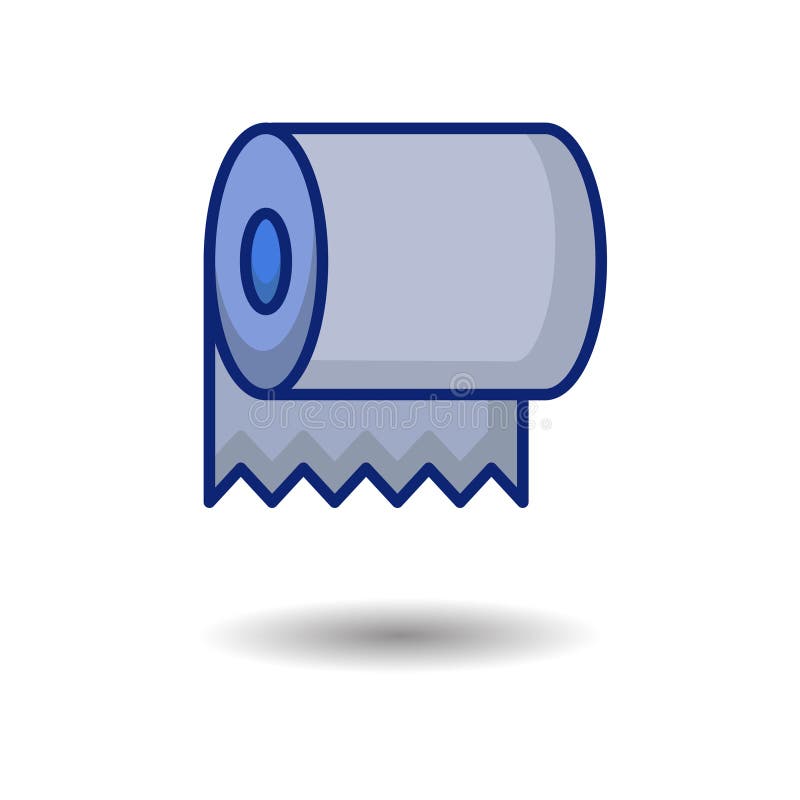 Tissue Roll, Toilet Paper Icon Vector Basic RGB Stock Vector ...