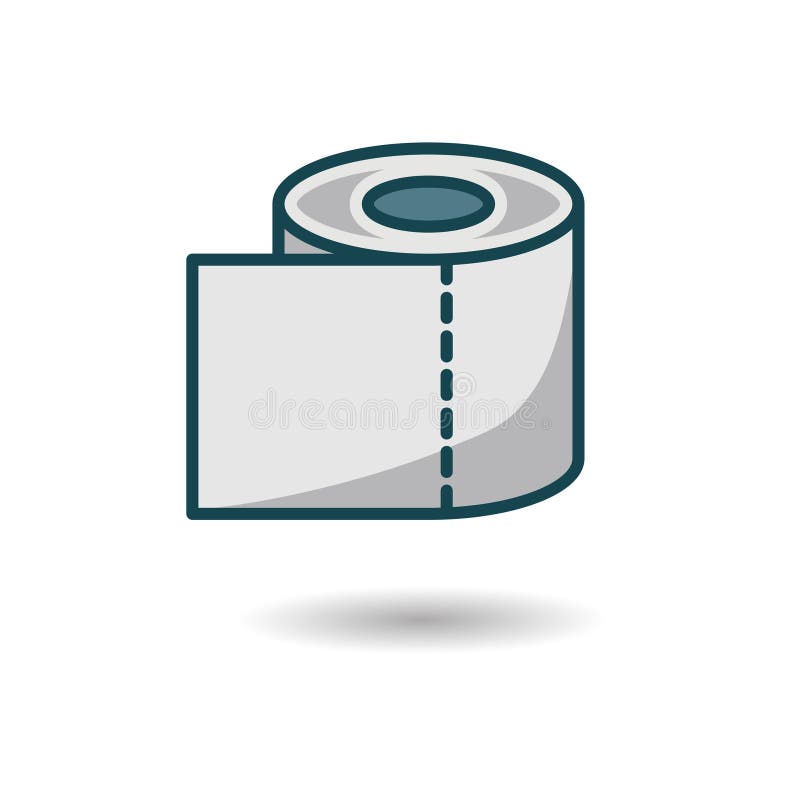 Tissue Roll, Toilet Paper Icon Vector Stock Vector - Illustration of ...
