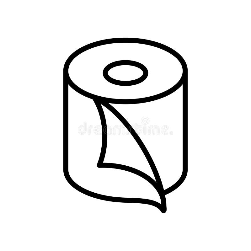 Tissue Roll, Toilet Paper Icon Vector Stock Vector - Illustration of ...