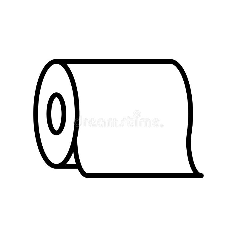 Tissue Roll, Toilet Paper Icon Vector Stock Vector - Illustration of ...