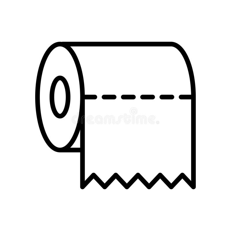 Tissue Roll, Toilet Paper Icon Vector Stock Vector - Illustration of ...