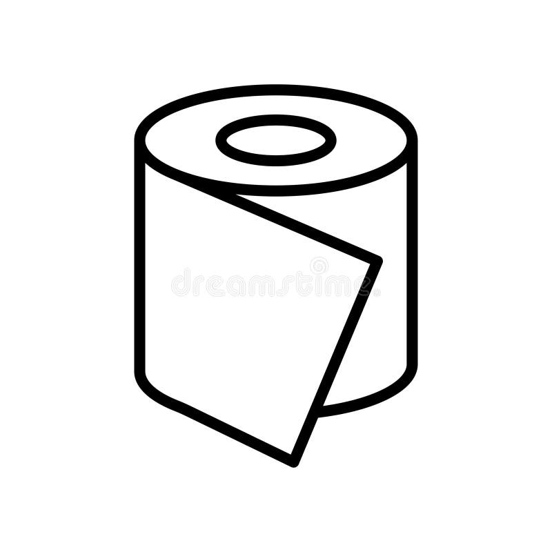 Tissue Roll, Toilet Paper Icon Vector Stock Vector - Illustration of ...