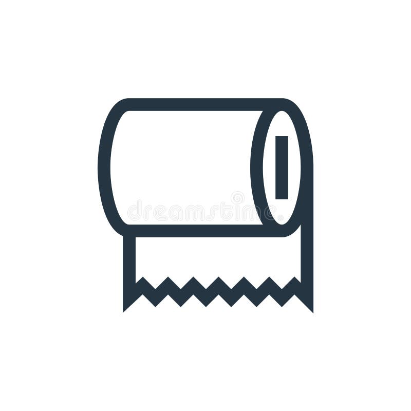 Tissue Roll Vector Icon. Tissue Roll Editable Stroke Stock Vector ...