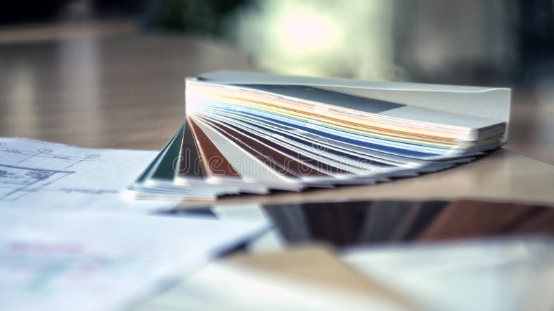 Samples of Materials Colors, Upholstery and Cover Stock Image - Image ...