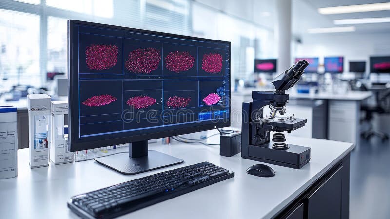 Tissue Samples are Placed Microscope in Pathology Lab Equipped Modern ...