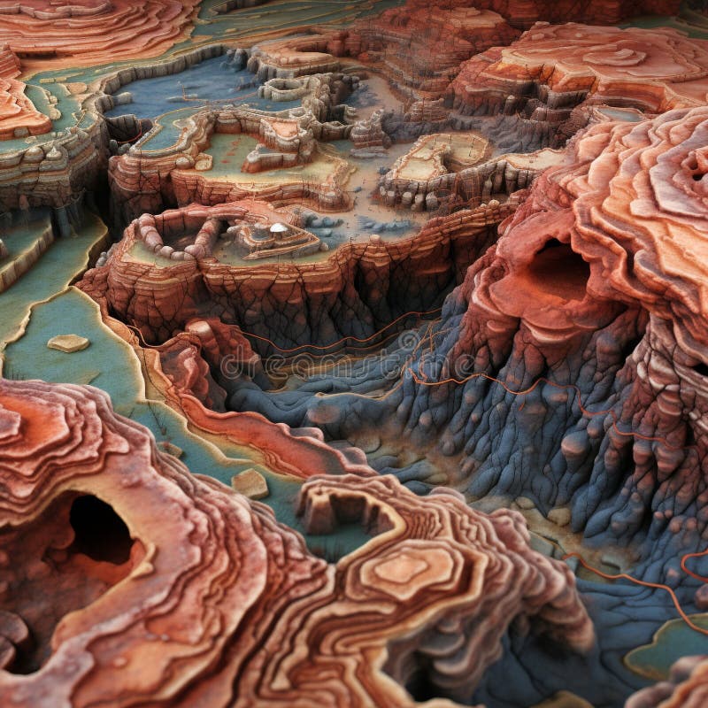 Tissue Terrain - Hyperrealistic Surreal Landscape of Skin Tissues Stock ...