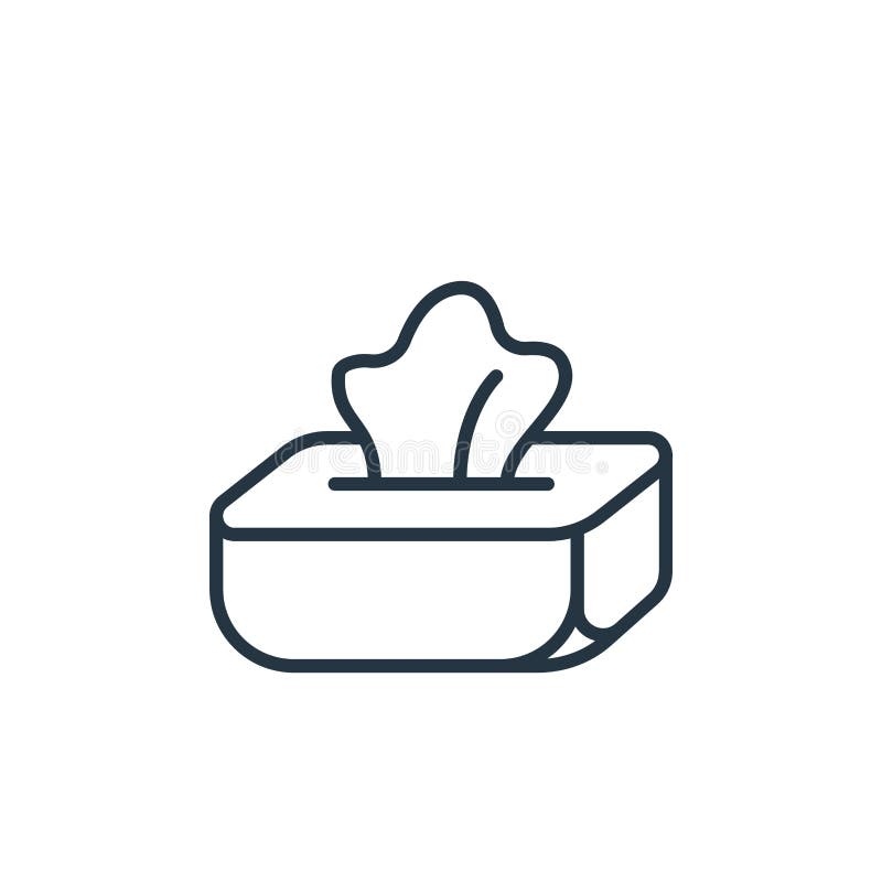 Tissue Vector Icon Isolated on White Background. Outline, Thin Line ...