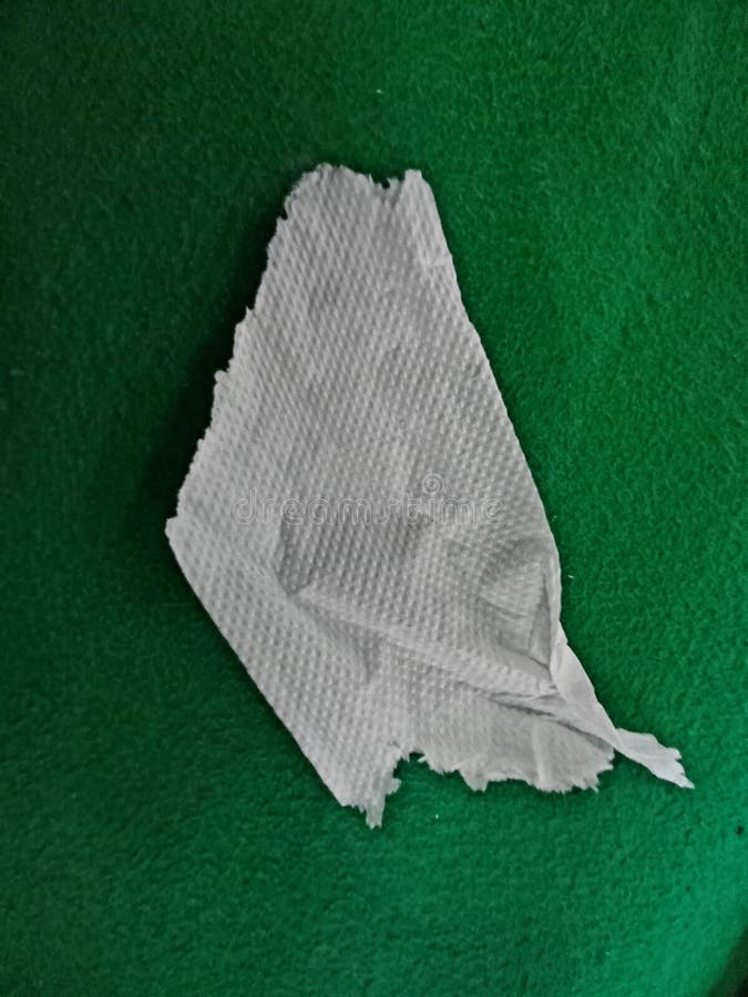 Tissue Waste Scattered on the Green Floor Stock Image - Image of green ...