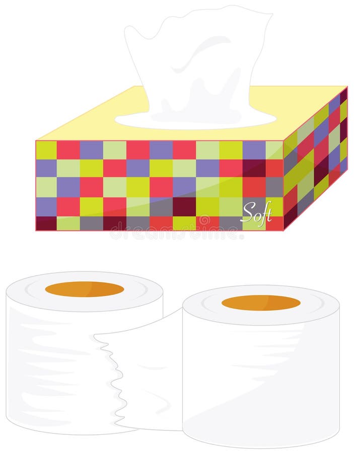 Cartoon box of tissues stock vector. Illustration of drawing - 38061055