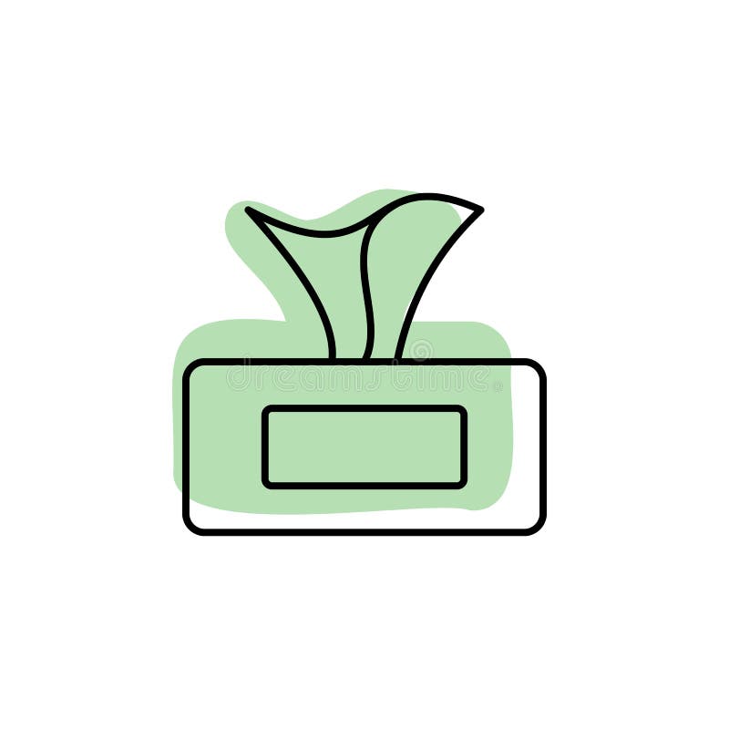 Tissues with Color Shadow Vector Icon in Beauty Set Stock Vector ...