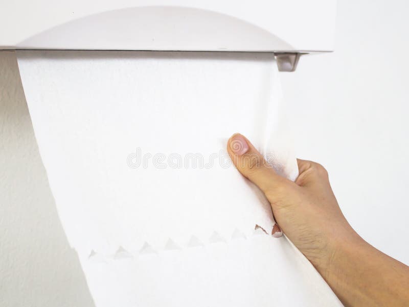 Hand Tearing a Paper Tissue Stock Image - Image of moisturizer ...