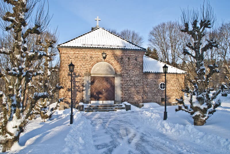 Tistedal chapel. stock image. Image of norway, house - 23069181