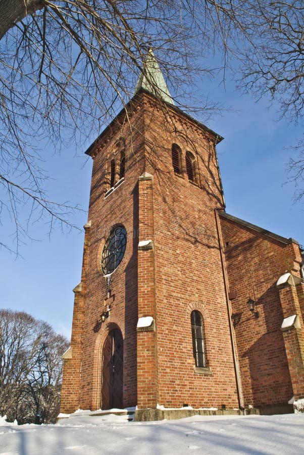 Tistedal church stock image. Image of porch, rose, stone - 23438767