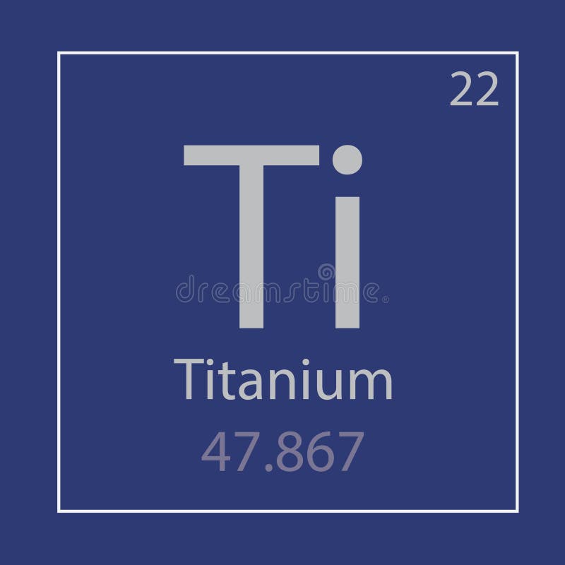 Titan - Ti - Sechseckige Form Des Periodensystems Des Chemischen ...