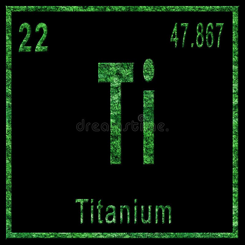 Titanium Chemical Element, Green Edition Stock Illustration ...