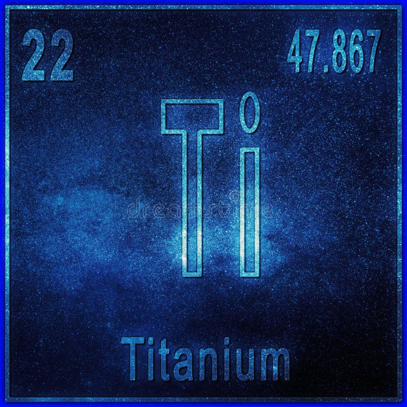 Titanium Chemical Element, Sign with Atomic Number and Atomic Weight ...