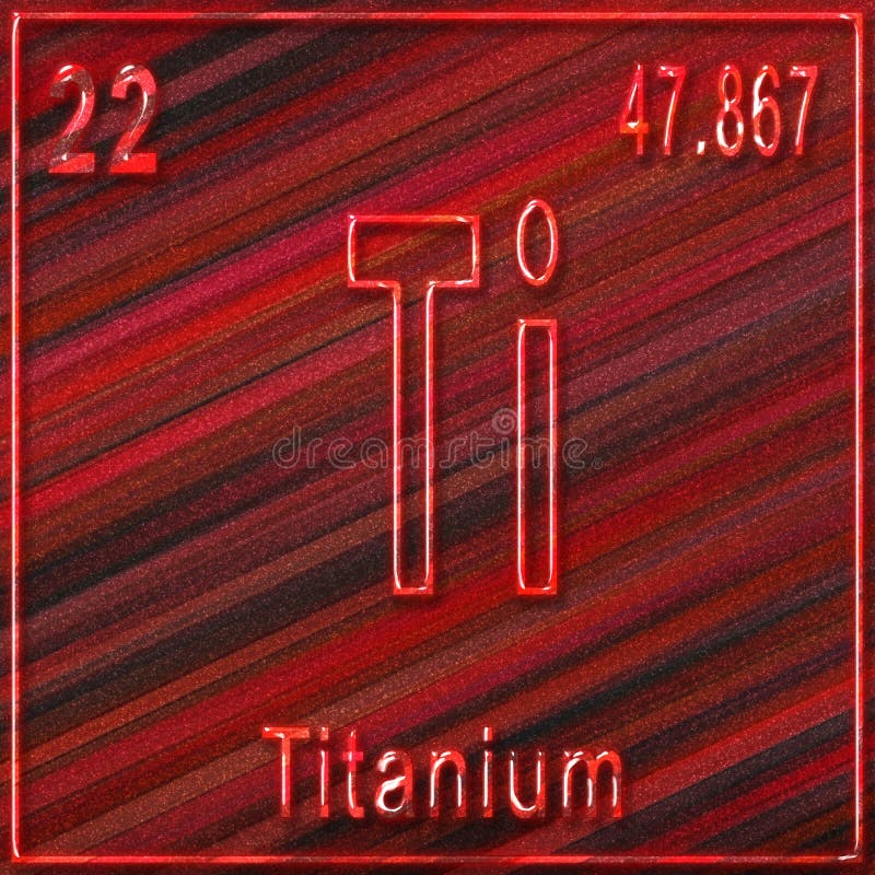 Titanium Chemical Element, Sign with Atomic Number and Atomic Weight ...