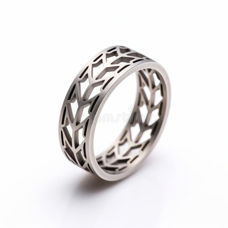 Titanium Crown-inspired Ring on a White Background Image Stock ...