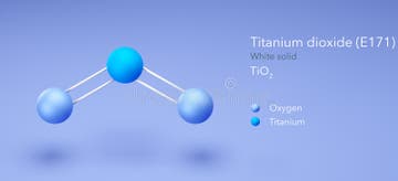 Titanium Dioxide, Molecular Structures, E171, Ball and Stick Model 3d ...