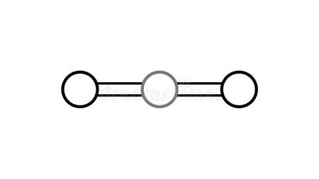 Titanium Dioxide Molecule, Structural Chemical Formula, Ball-and-stick ...