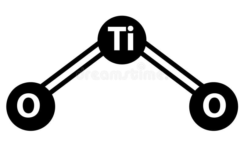 Titanium Dioxide Molecule. TiO2 Titanium Dioxide Molecule Sign. Titania ...