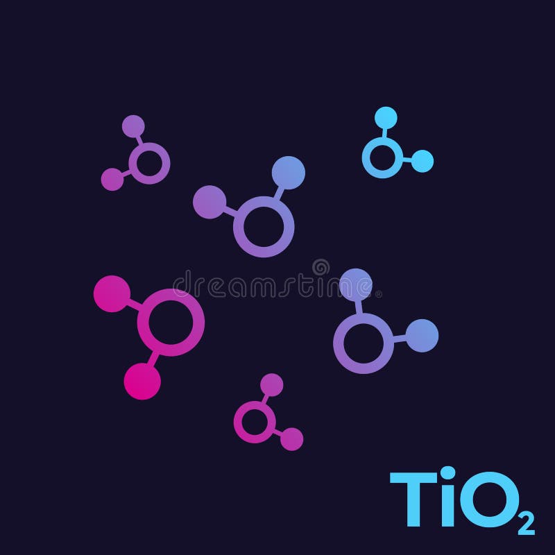 Titanium Dioxide, TiO2 Molecules Stock Vector - Illustration of ...