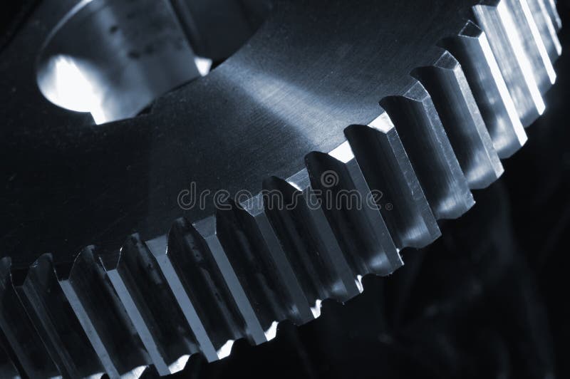 Titanium gear close-ups stock photo. Image of mechanical - 14570726