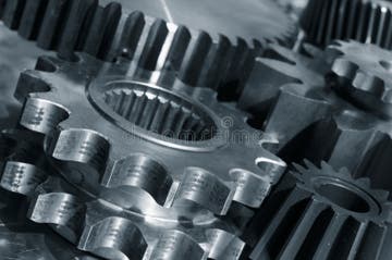 Titanium gears in action stock image. Image of engineering - 5430035