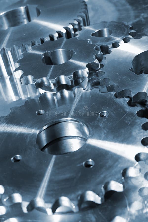 Titanium gears and pinions stock image. Image of development - 14680137