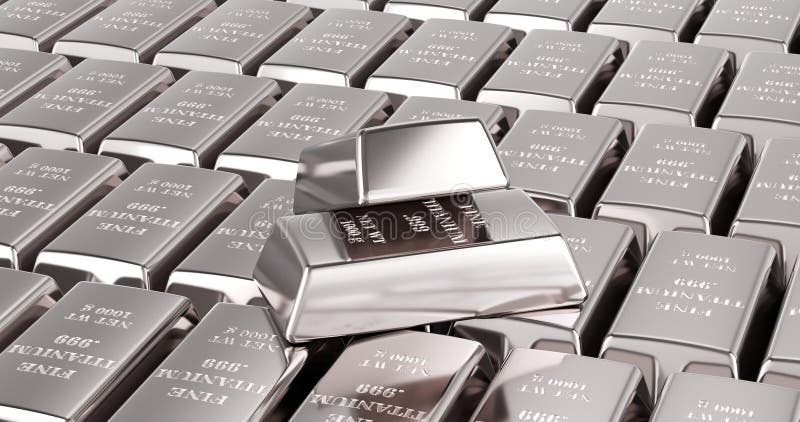 Titanium Ingots Background, Rotation Animation, Seamlessly Loopable. 3D ...