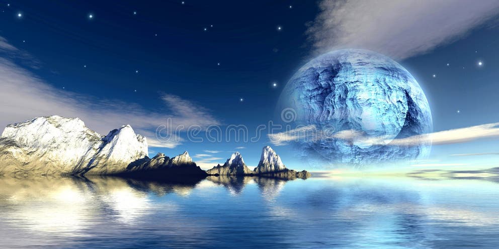 Titanium moon stock illustration. Illustration of planetarium - 109562