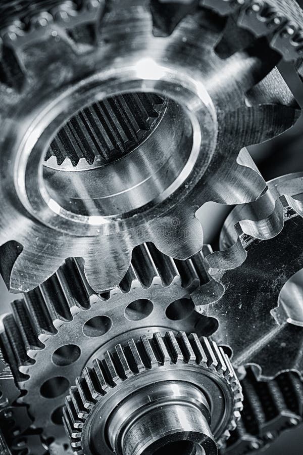 Titanium and Steel Aerospace Gears Stock Image - Image of technology ...