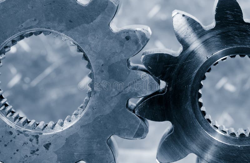 Titanium and Steel Gear Wheels Stock Image - Image of industrytool ...