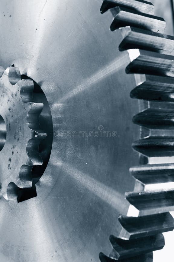 Titanium and Steel Gear Wheels Stock Image - Image of titanium ...