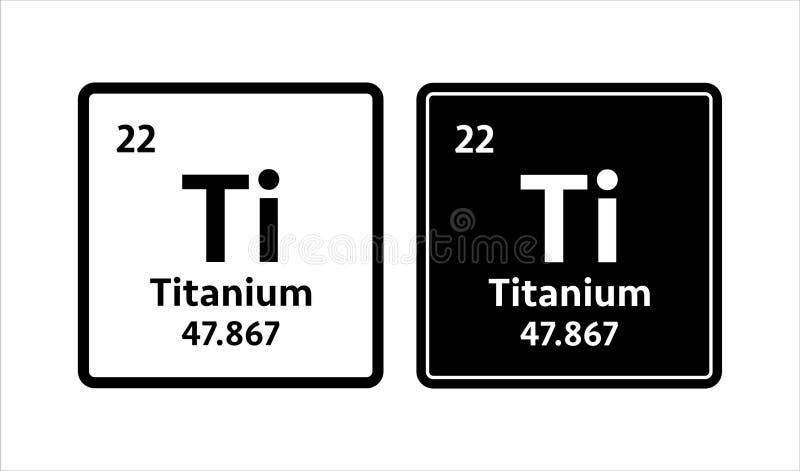 Titanium Symbol. Chemical Element of the Periodic Table. Vector Stock ...