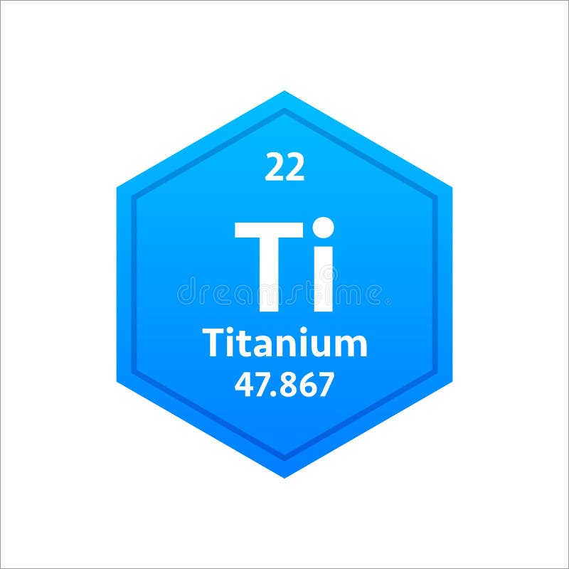 Titanium Symbol. Chemical Element of the Periodic Table. Vector Stock ...