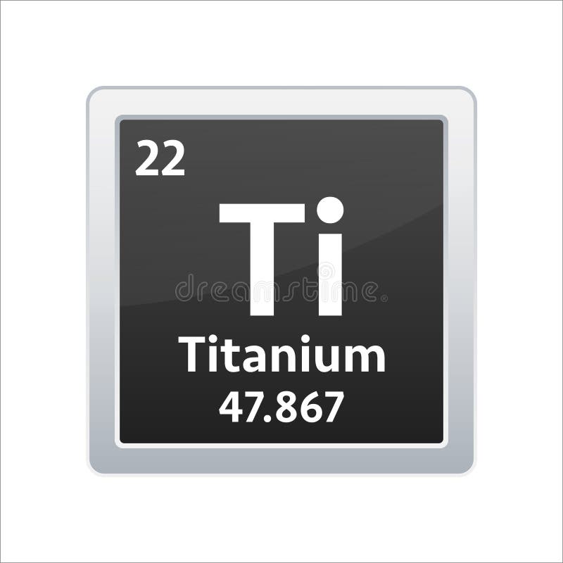 Titanium Symbol from Periodic Table Stock Illustration - Illustration ...