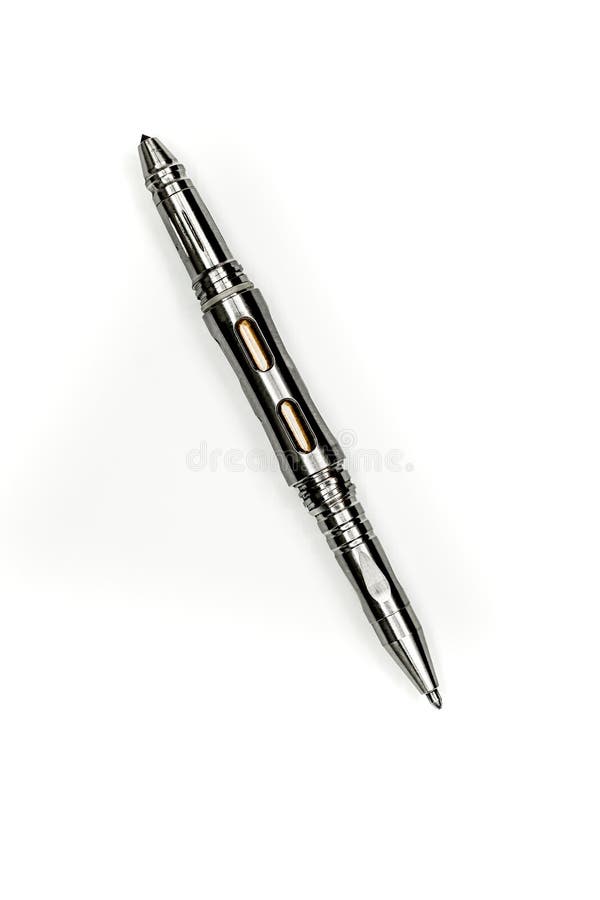 Titanium Tactical Ballpoint Pen Stock Photo - Image of driver, concrete ...