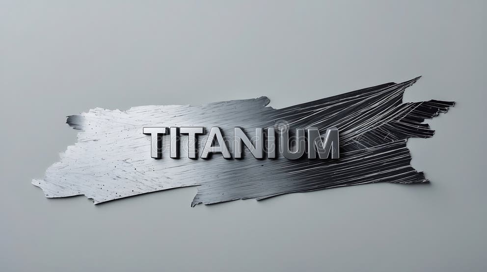 Titanium Texture Typography Showcasing a Brushed Metallic Effect on a ...