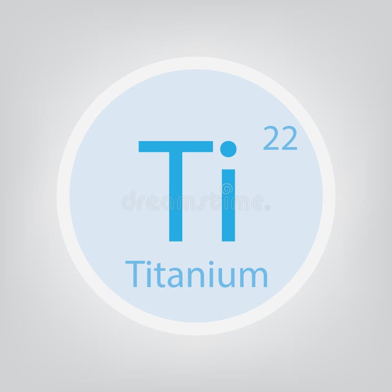 Titanium Ti Chemical Element Icon Stock Vector - Illustration of ...