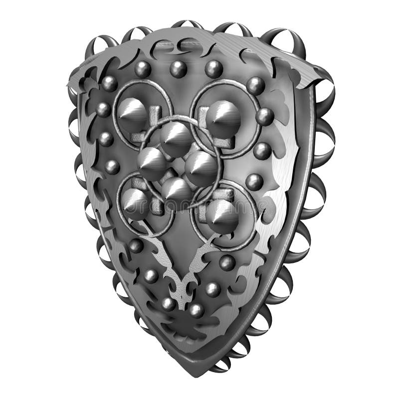 Titanium Triangle Shield stock illustration. Illustration of round ...